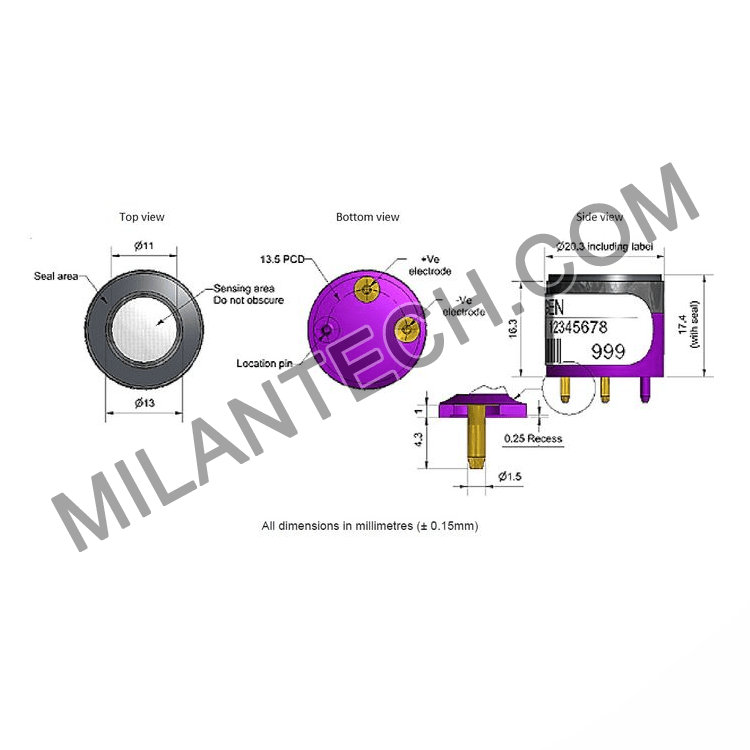 Spare Sensor Marine 4 O2 Sensor شرکت میلان صنعت